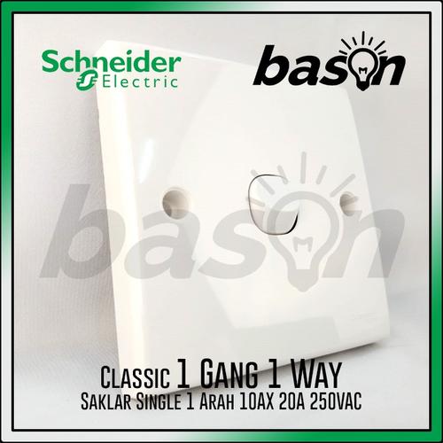 Promo SCHNEIDER Classic 1 Gang 1 Way Switches - Clipsal - Saklar Single ...