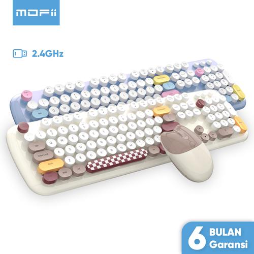 Promo MOFii Keyboard Wireless Dan Mouse Wireless Set 2.4G Zero - Biru ...