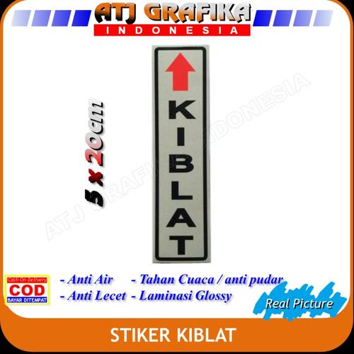 Jual Stiker kiblat sticker arah petunjuk arah sholat masjid musholla ...