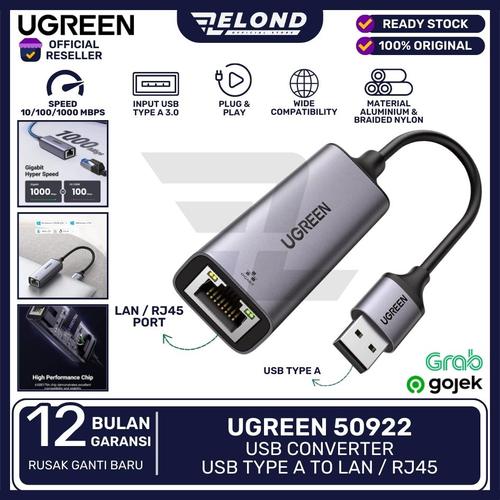 Jual UGREEN LAN Adapter USB Type A To RJ45 Gigabit Ethernet Up To ...