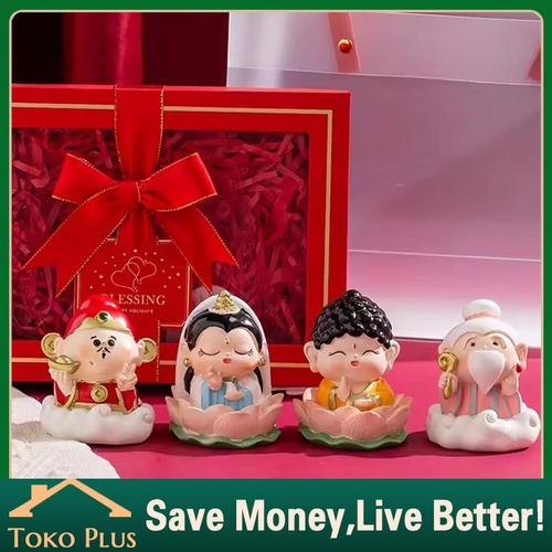 Jual Ornamen patung mini buddhist dengan desain imut anti pecah cocok ...