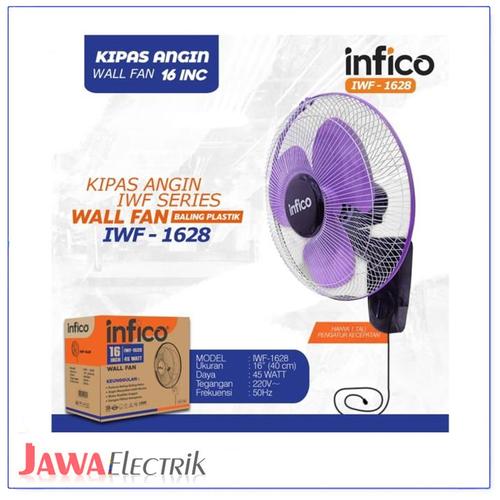 Jual INFICO Kipas Angin Dinding 16 Inch Wall Fan 16" IWF-1628 Garansi ...