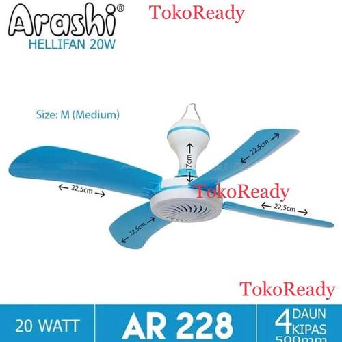 Jual helifan Arashi Kipas Angin Gantung Helifan 20W 20 WATT AR-228 ...