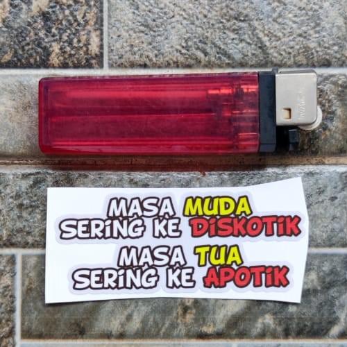 Jual Stiker Kata Masa Muda Sering Apotek Humor Lucu Viral Plesetan Meme ...