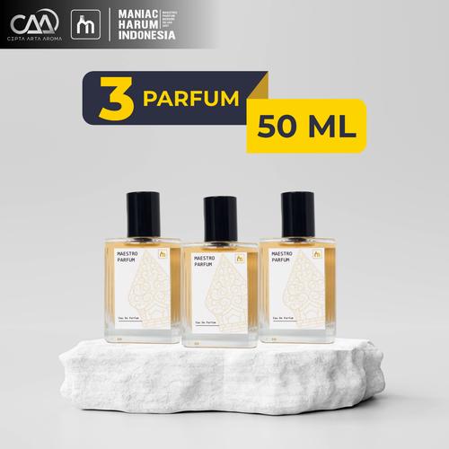 Promo Maestro Parfum 50ML 3Pcs Parfum Pria dan Wanita Bebas Pilih Aroma ...