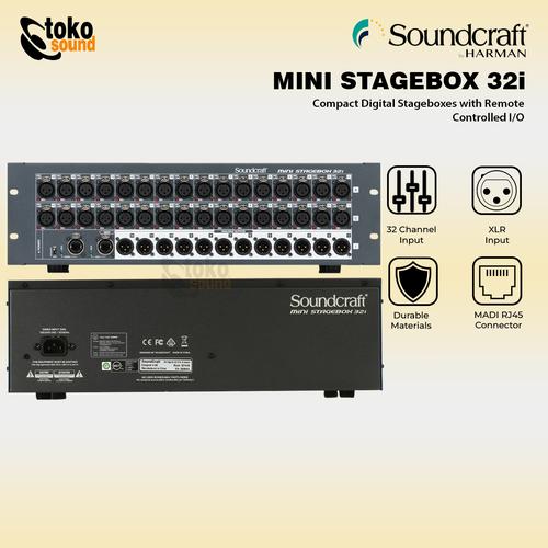 Jual Soundcraft Mini Stagebox 32i - 32 Channel Compact Digital Stagebox ...