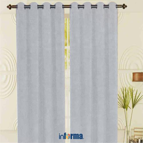 Promo Informa Gorden 140X300 cm Set 2 Pcs Velvet - Silver Tirai Jendela ...