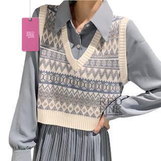 Jual [ RedPink ] Vest Rompi Outter Oversize Casual Style Korean Girl ...