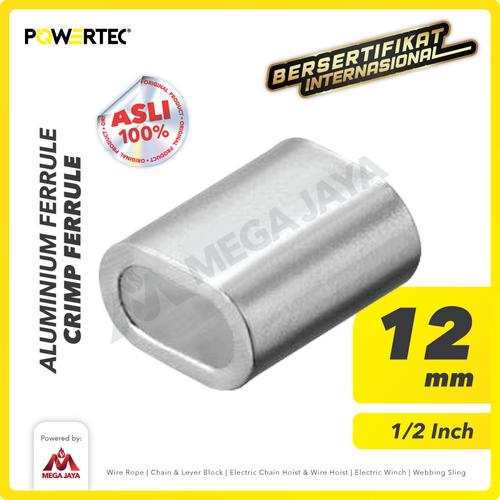 Jual POWERTEC Aluminium Ferrule / Crimp Ferrule 12mm - Jakarta Pusat ...