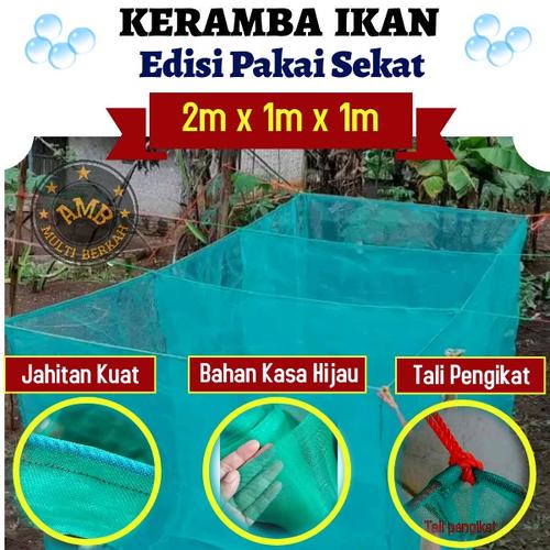 Promo Keramba Ikan Sekat Hapa Jaring Ikan Bahan Kasa Ukuran 2m x 1m x ...
