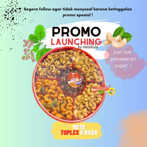 Promo (Mix 5 Rasa Toples) Kacang Mete 5 Rasa Food Snacks Mede - Kab ...