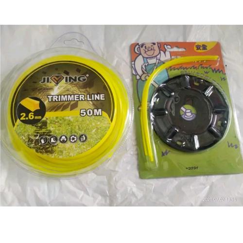 Jual paket trimmer line tali senar 2.6mm 50 mtr + plat senar potong ...