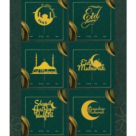 Promo CAKE TOPPER EID MUBARAK BAHAN PAPER GLITTER DAN SET PRINT TOPPER ...
