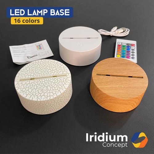Jual LED Lamp Base for Acrylic 16 Colors Remote / lampu tidur akrilik ...