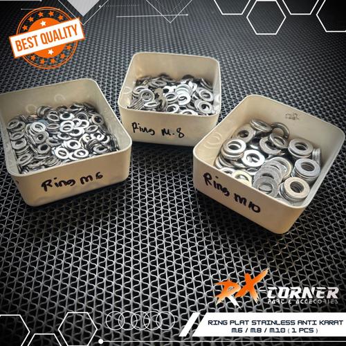 Jual Ring plat M6/M8/10 Ring 10/12/14 Stainless stenlis Anti Karat ...