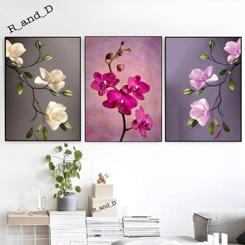 Jual Hiasan Dinding Bunga Anggrek Ukuran 47x31 Dekorasi Dinding Gambar ...