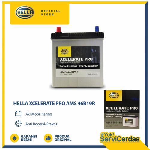 Promo Aki Mobil Hella XCELERATE PRO AMS 46B19R - Aki Mobil Kering Cicil ...