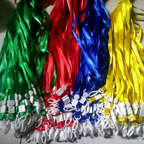 Jual 10 Pcs Tali Id Card Plastik + Cantolan Tali Lanyard Name Tag Tali ...