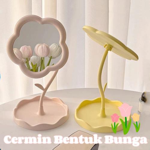 Jual Cermin Aesthetic Stand Mirorr Flower Kaca Meja Rias Cermin Bunga ...