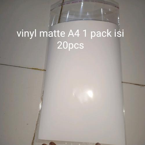 Jual Kertas Stiker Vinyl Matte A4 150GR 20pcs/pack Waterproof stiker ...