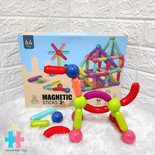 Jual Magnetic Sticks Mainan Magnet Stik - Kemasan, 64 pcs - Kota ...