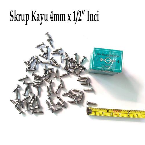 Jual 1 Box Sekrup Kayu CHW 1/2 inch x 4mm / Skrup Wood Screw 1 cm - 1/2 ...