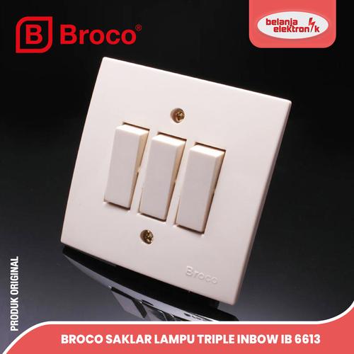 Jual BROCO SAKLAR LAMPU SWITCH TRIPLE INBOW ORIGINAL IB 6613 - Jakarta ...