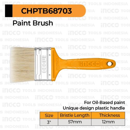 Jual Paint Brush (3") INGCO CHPTB68703 Kuas Cat Minyak 57 mm Kayu Besi ...