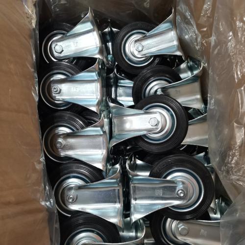 Jual Roda gerobak 4" mati roda karet 4 inch roda troli roda troly ...