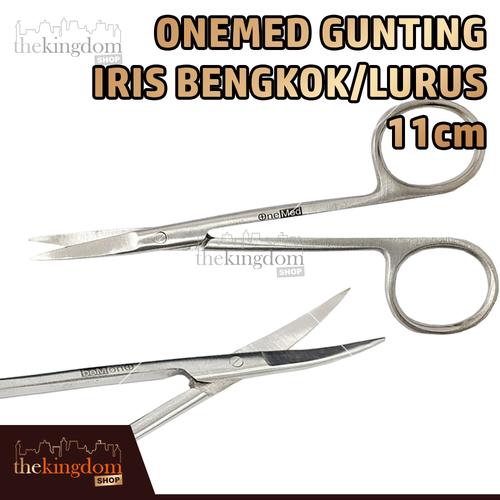 Jual Onemed Gunting Iris Bengkok Lurus Tajam Scissor - Bengkok 11cm ...