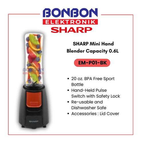 Jual SHARP Mini Hand Blender 0.6 Liter EM-P01-BK / EMP01BK / EMP01 BK - Jakarta Utara - Bonbon ...