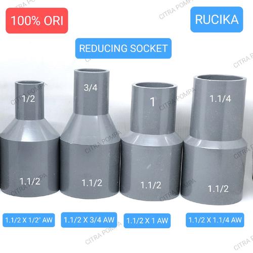 Jual RUCIKA 1.1/2 X 1/2 AW REDUCING SOCKET 1.1/2 X 3/4" AW PLOK SOCK 1.1/2 X 1" AW /VLOK SOCK 1. ...