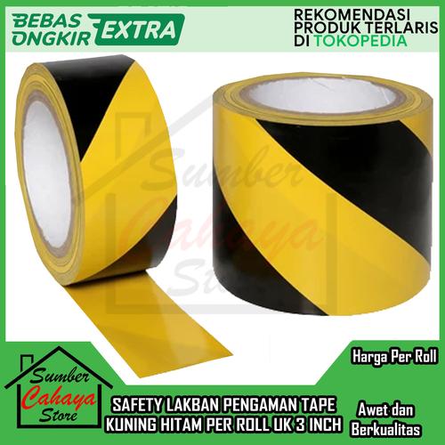 Jual Safety Garis Proyek Police Pekerjaan Lem M Meter Yellow Black ...