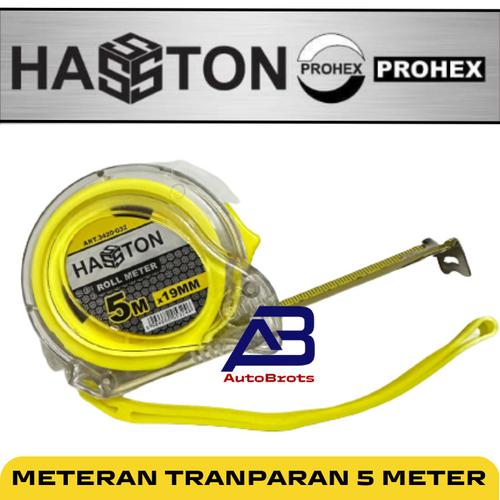 Jual HASSTON Meteran Transparan 5 Meter x 19mm / Rol Meter 5M ...