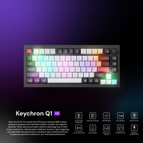 Promo Keychron Q1 HE Rapid Trigger Hall Effect Keyboard - QMK Wireless ...