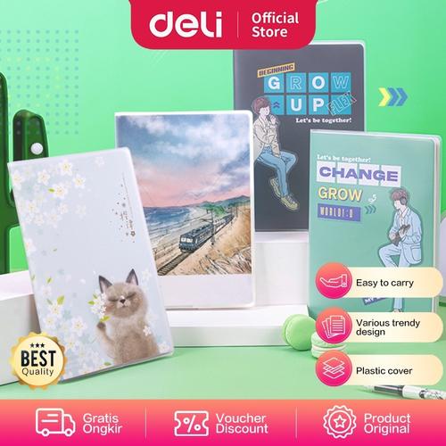Promo Deli PVC Cover Notebook / Buku Catatan Agenda A5 Cover Lucu ...
