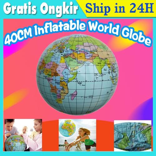 Jual Inflatable Globe World Earth Ocean Map Ball Globe Bola Dunia ...