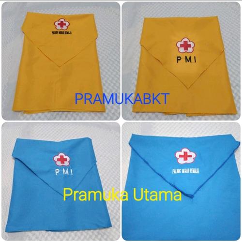 Jual Slayer PMI / Syal PMR Bordir super halus - PMI biru - Kab ...