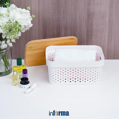 Jual Informa 26X17.5X12 cm Kotak Penyimpanan Dengan Tutup - Putih Wadah ...