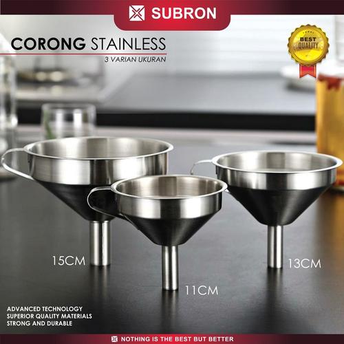 Jual SUBRON Corong Stainless Gagang Serbaguna Tuang Minyak Garam Kecap ...