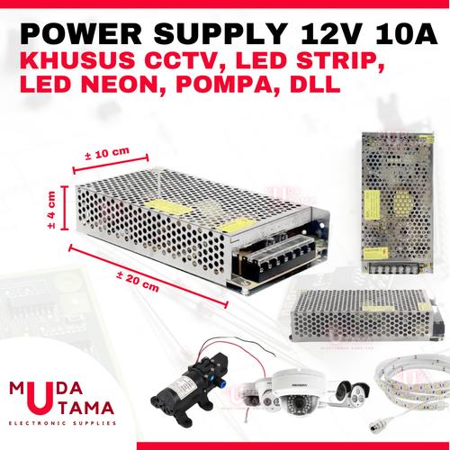 Jual POWER SUPPLY 12V 10A Untuk CCTV, LED STRIP, POMPA - HIGH QUALITY ...