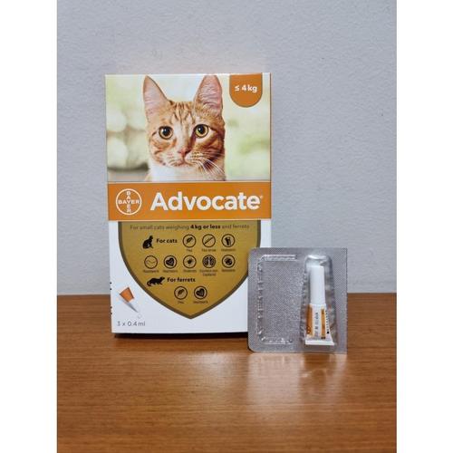 Jual SUNNYPAWS Advocate Cat Obat Kutu Kucing Kecil Tetes 4 KG Tube 0.4 ...