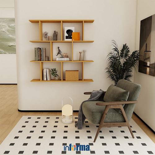 Promo Informa Drew Rak Dinding Tingkat - Cokelat Oak Ambalan Dinding ...