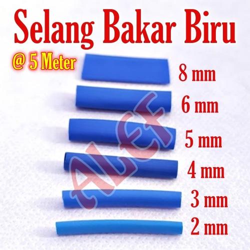 Jual 5 Meter Selang Bakar biru 2 3 4 5 6 8 mm selongsong HeatShrink ...