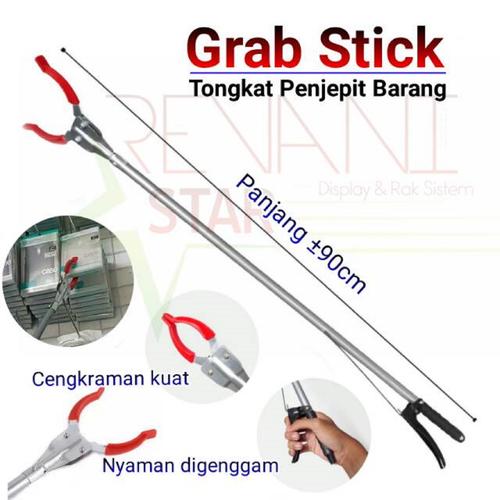 Promo Grab stick Silver Stainless / Plastik/ Tongkat Jemuran Alat ...