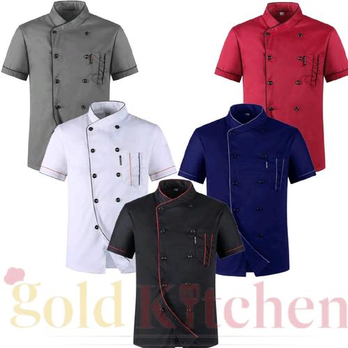 Promo Baju Koki Chef Jacket Baju Chef Seragam Koki Pria Wanita Lengan ...