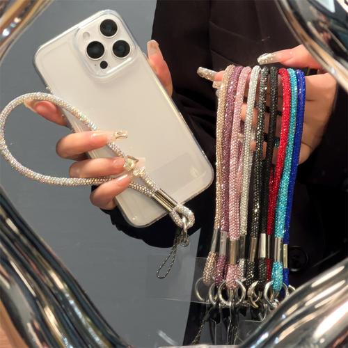 Jual INS Strap Handphone Couple Rhinestone Women's Full Glitter Diamond ...