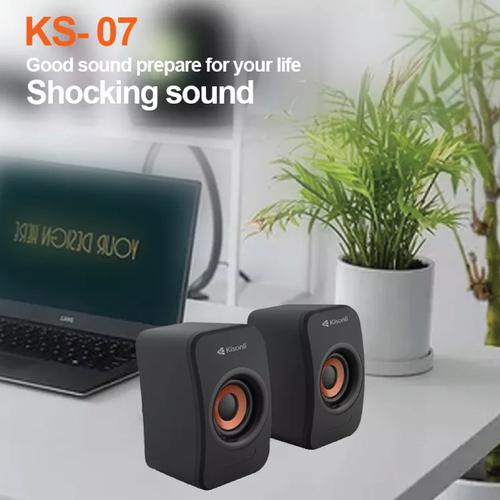 Promo KISONLI Speker Gaming Speaker Laptop Pc / Komputer KS07 Dual Bass ...