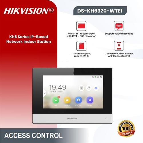 Promo Hikvision DS-KH6320-WTE1 Access Control Door Pintu Monitor LCD 7" Inchi Two Wire Indoor ...