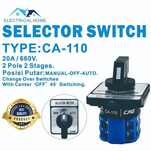 Jual Selector Switch 2 Pole 2 Stages CA-110 MAN-OFF-AUTO - Kota ...
